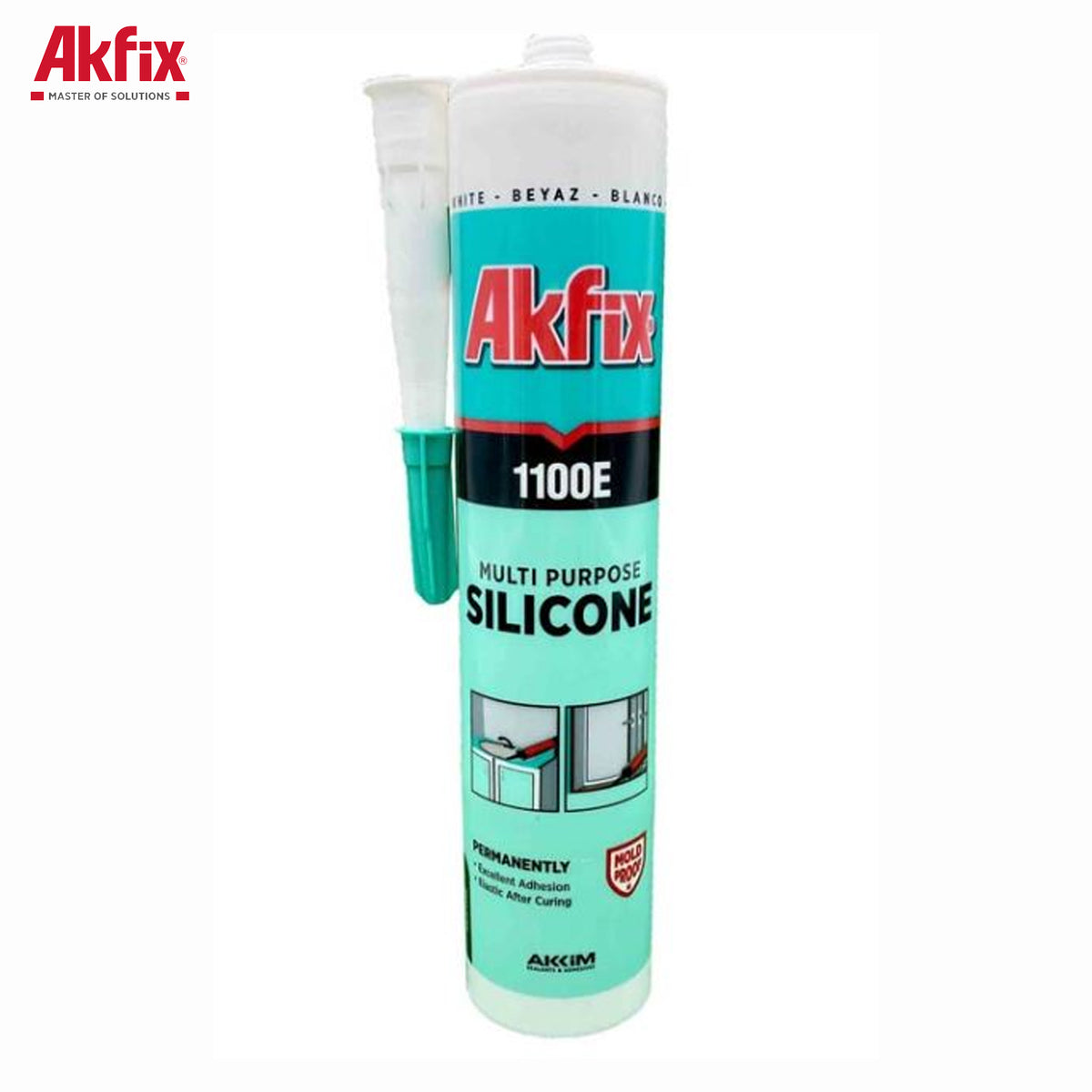 Akfix 1100E Universal White Silicone Sealant - 280ml – SlymFitting