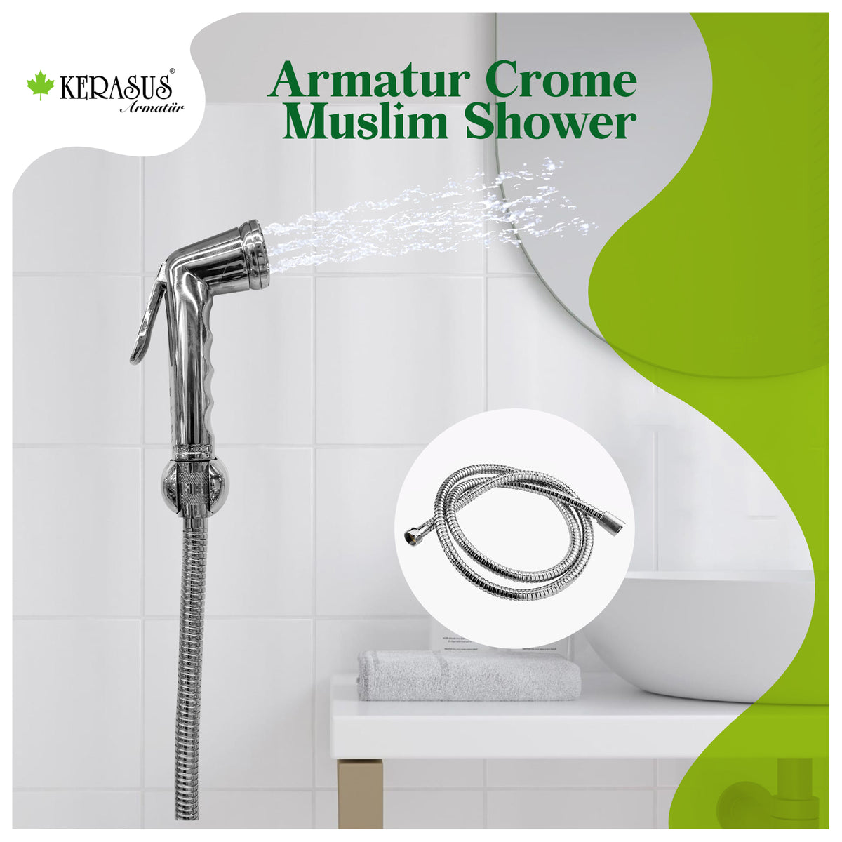 KERASUS Armatur Chrome Muslim Shower~406 05 00 00 – SlymFitting