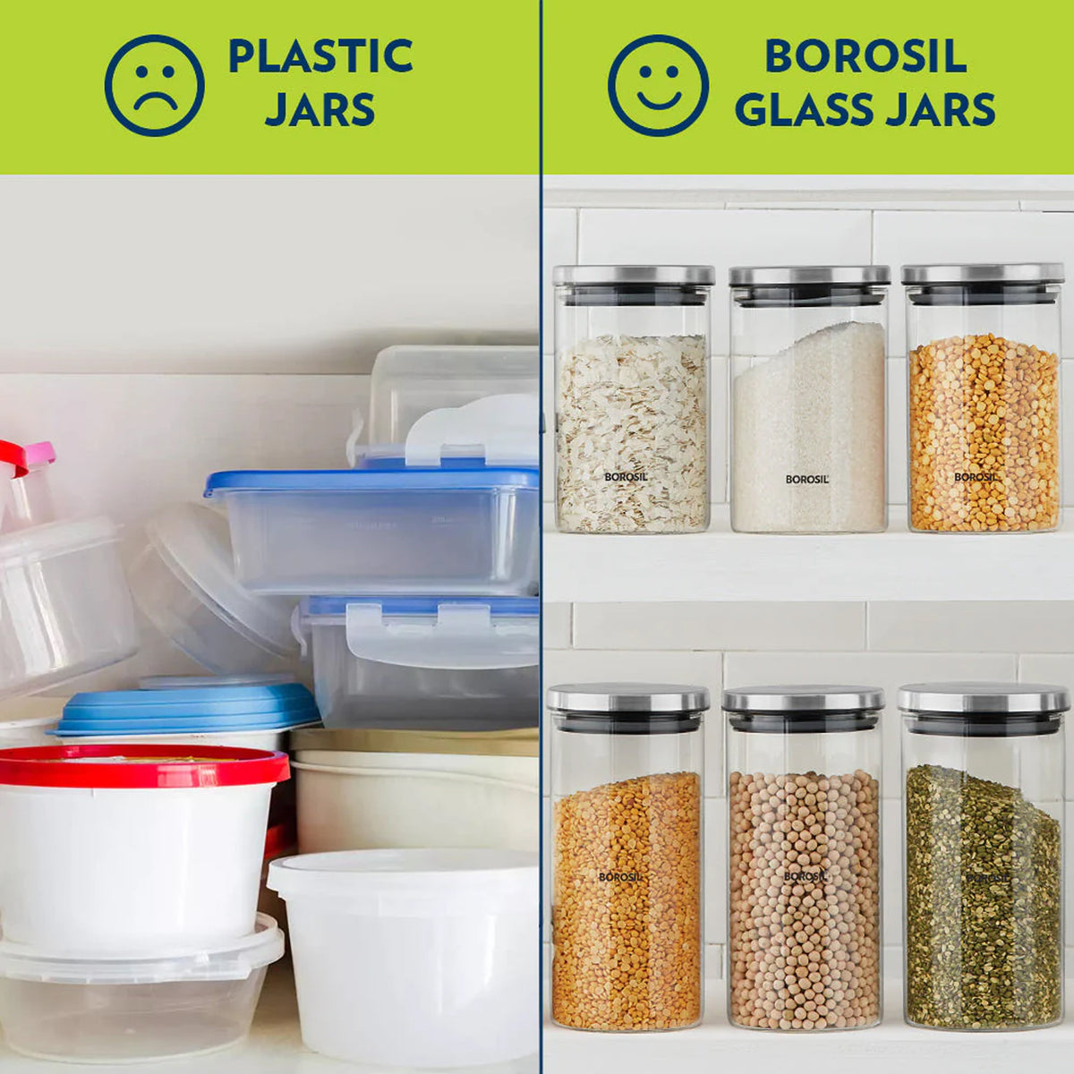 Borosil Classic Storage Jar 600 ml – SlymFitting