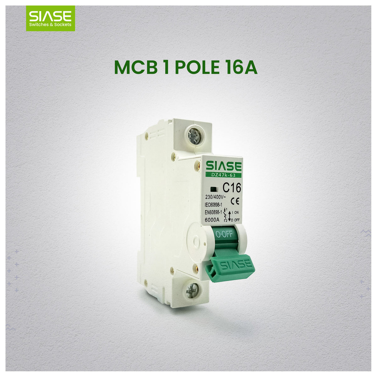 SIASE MCB 1 Pole 16A – SlymFitting