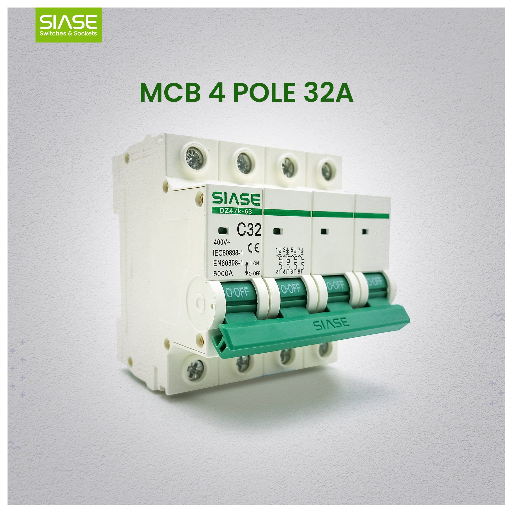 SIASE MCB 4 Pole 32A – SlymFitting