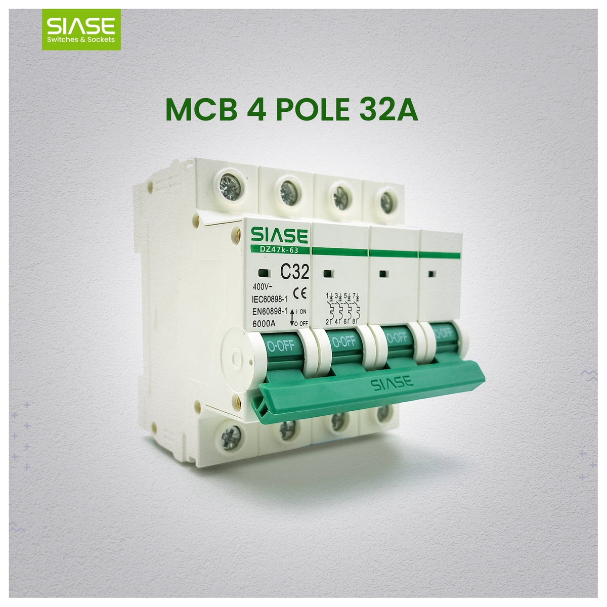 SIASE MCB 4 Pole 32A – SlymFitting