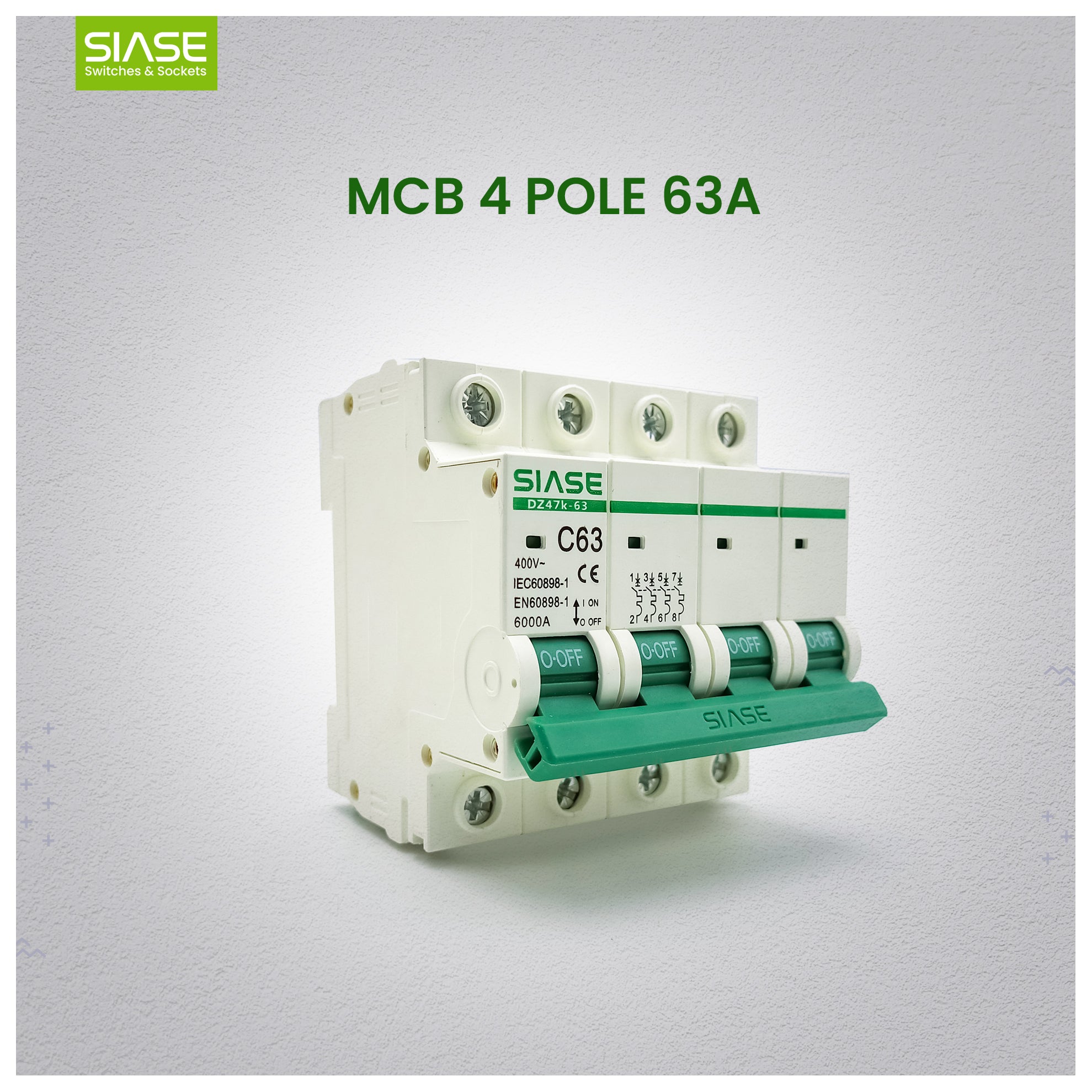 SIASE MCB 4 Pole 63A – SlymFitting