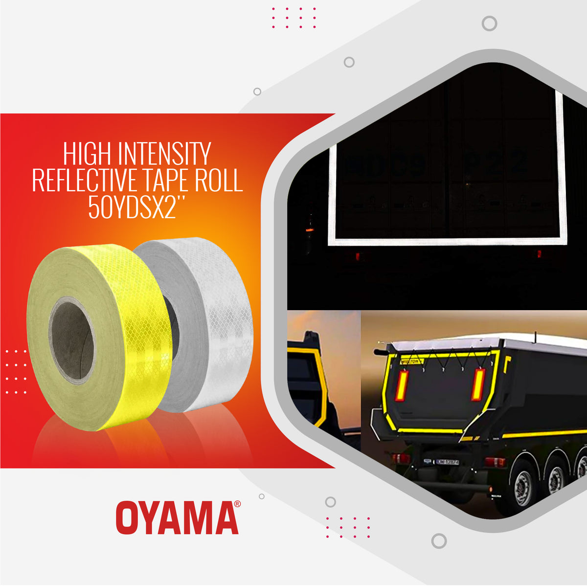OYAMA HIGH INTENSITY REFLECTIVE WARNING TAPE – SlymFitting