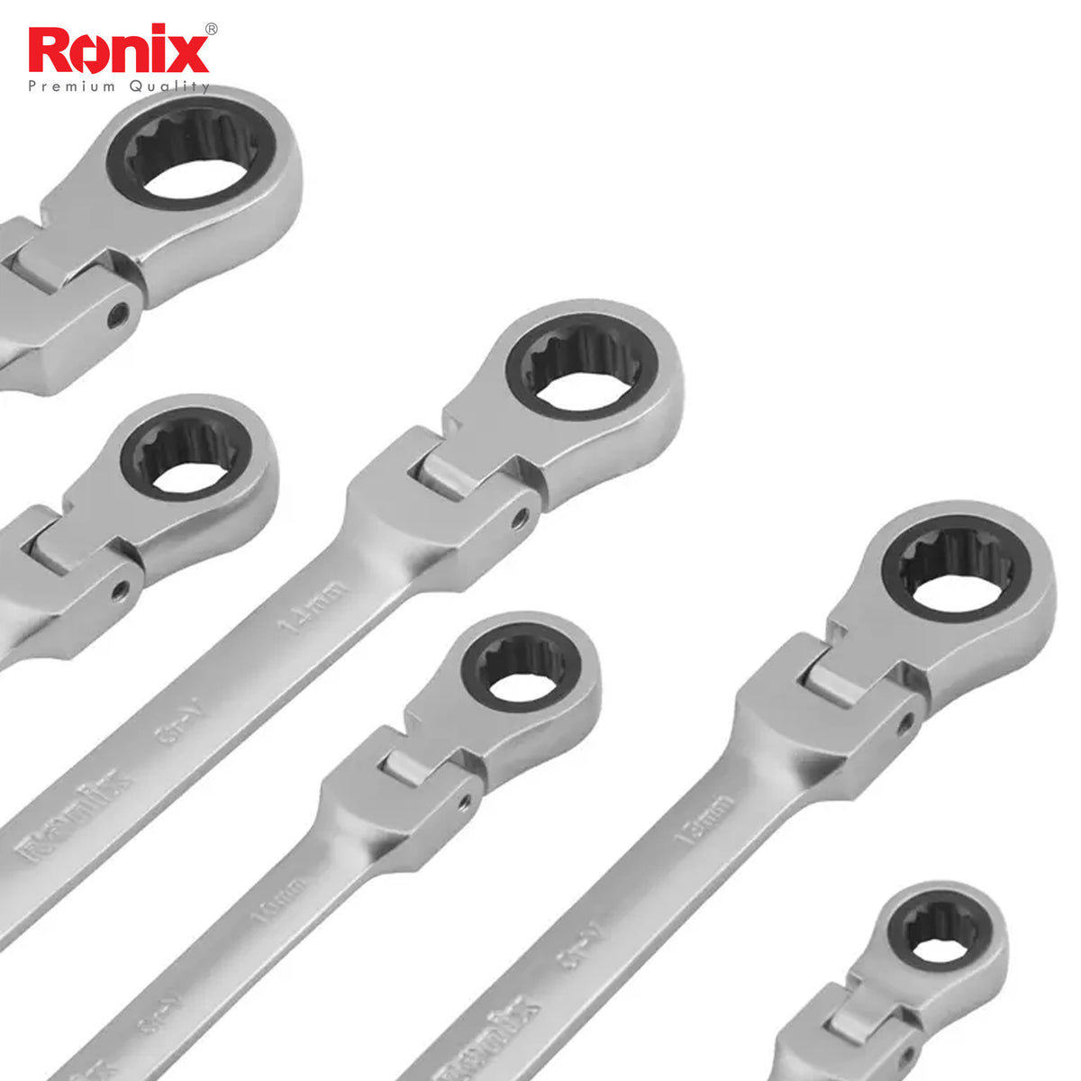 Ronix Flex-Head Double Box-End Ratcheting Wrench Set – 6 Pcs - RH2174 ...