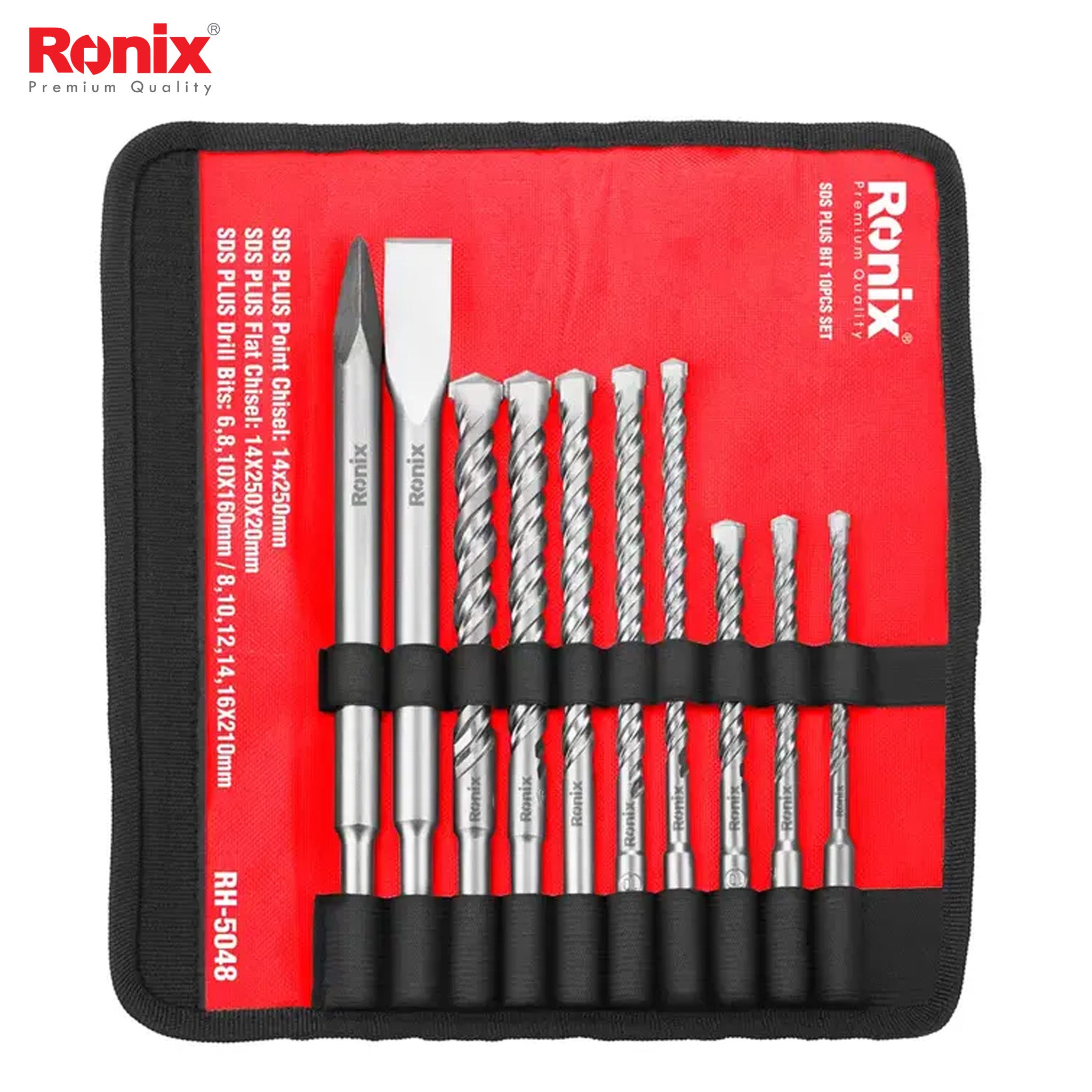 Ronix 10pcs SDS Plus bit set - RH5048 – SlymFitting