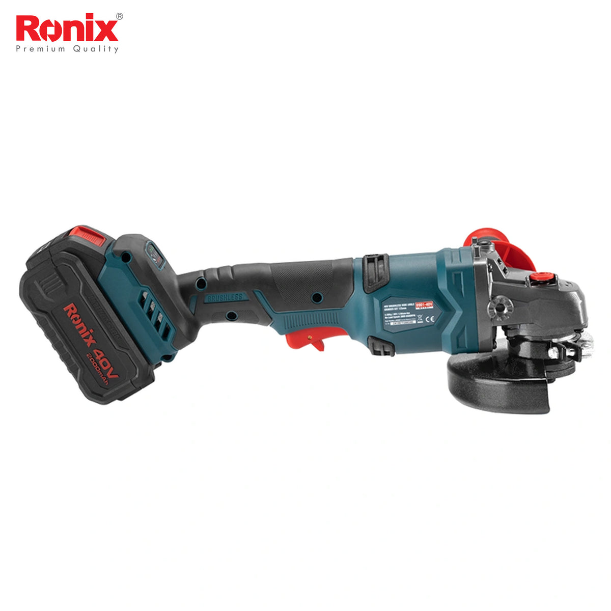 Ronix Cordless Brushless Cordless mini angle grinder kit 125mm - 8901 ...