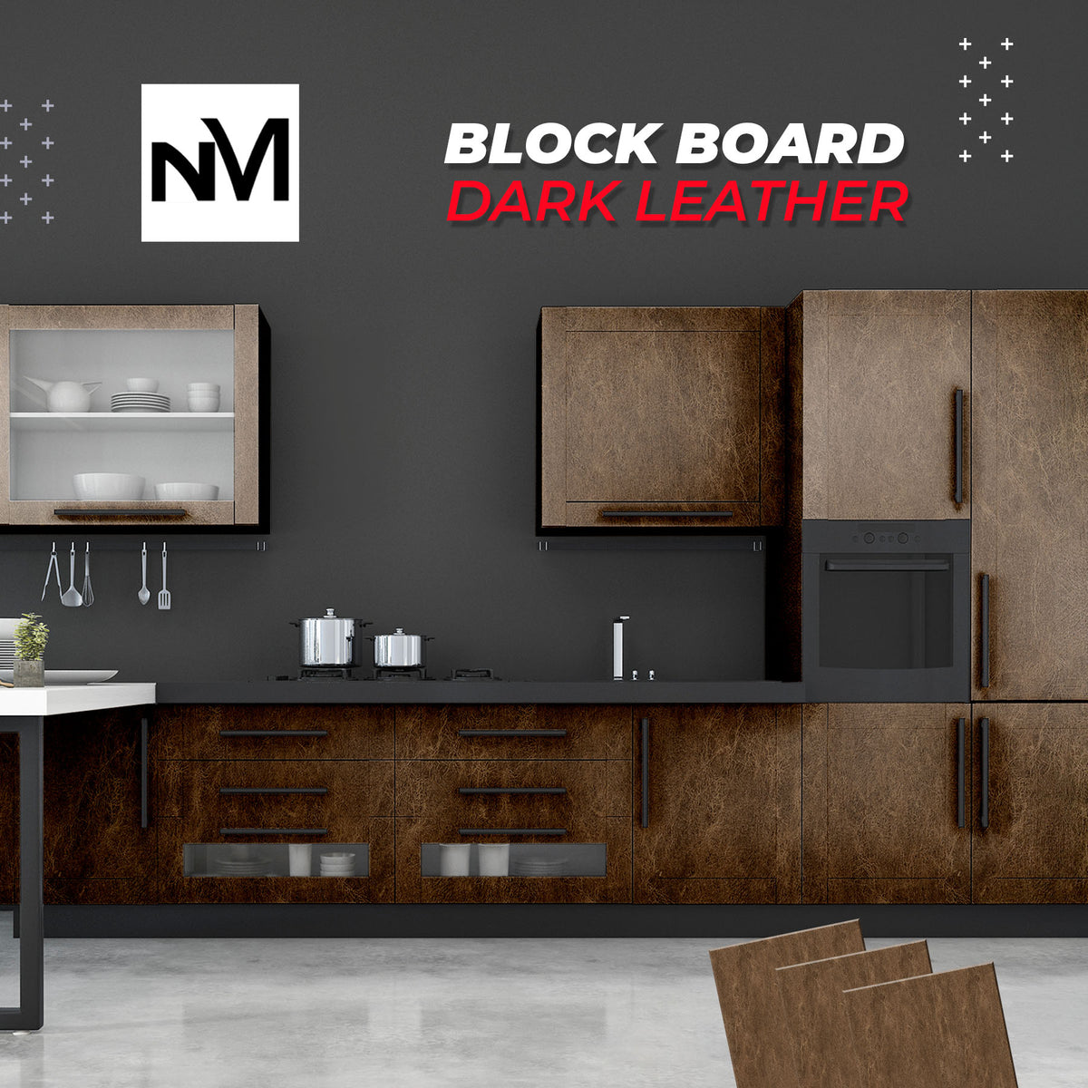 Melamine Block Board - NM4014 - DARK LEATHER – SlymFitting