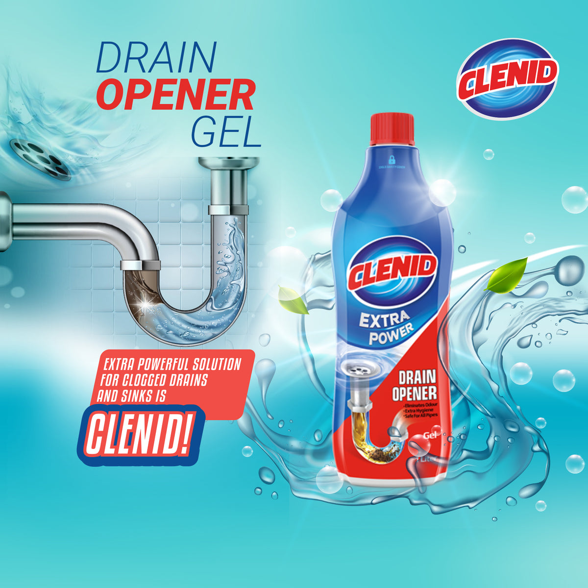 Clenid Gel Sink Drain Opener - 1Ltr – SlymFitting