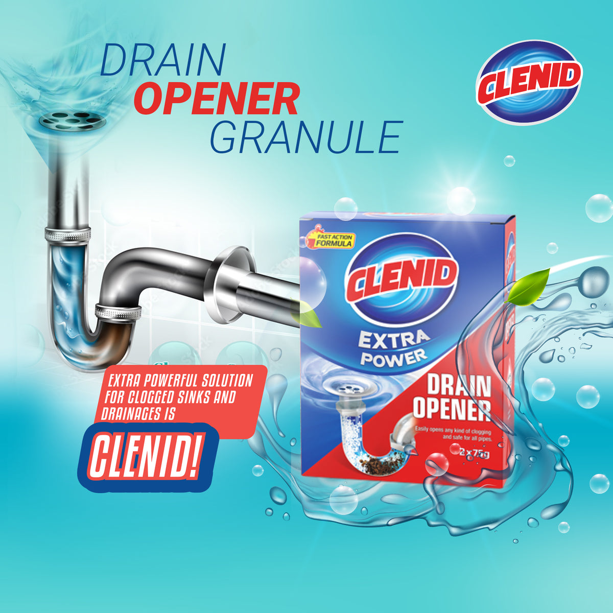 Clenid Granule Sink Drain Opener - 140grm – SlymFitting